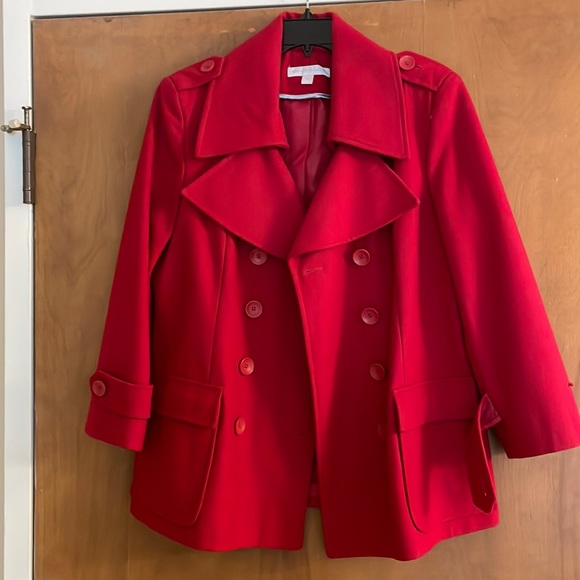 New York & Company | Jackets & Coats | Classic Red Pea Coat | Poshmark